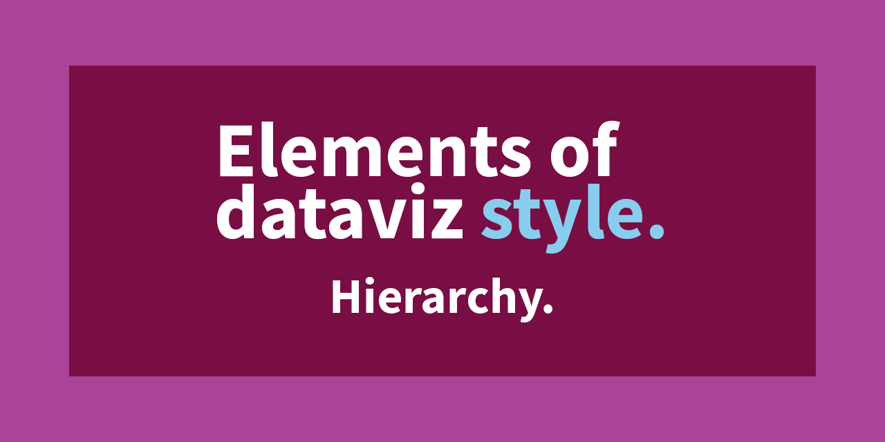 Elements of Dataviz Style: Hierarchy · Sparrowhawk Data
